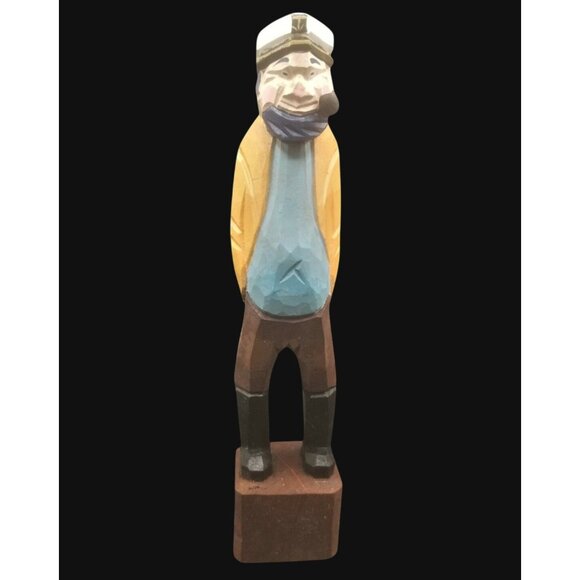Handmade | Accents | Hand Carved Wood Sea Captain Sculpture Nautical ...